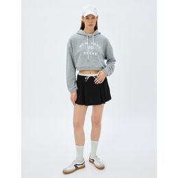 KOTON Sweatshirt Damen Gr&ouml;&szlig;e XXS grau / wei&szlig;