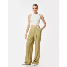 KOTON Hose Damen Gr&ouml;&szlig;e 34 khaki