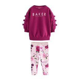 Baker By Ted Baker Set M&auml;dchen Gr&ouml;&szlig;e 104 cyclam / rosa / wei&szlig;