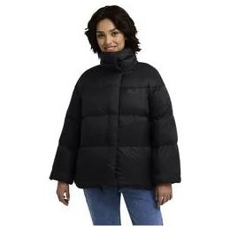 Daunenjacke Jack Wolfskin "ICY HILL JKT W RDS", Damen, Gr. XL, schwarz, Obermaterial: 100% Polyamid. Futter: 100% Polyester. Wattierung: 90% Entendaune, 10% Federn, normal, Jacken Daunenjacke, mit Entendaunen-Isolierung, Dropped-Shoulder-Schnitt
