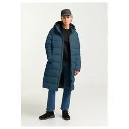Daunenmantel Jack Wolfskin "FROZEN PALACE COAT W RDS", Gr. XL, aluminium blau, Obermaterial: 100% Polyester. Futter: 100% Polyester. Wattierung: 90% Entendaune, 10% Federn, hoch geschlossener Ausschnitt, M&auml;ntel Daunenmantel, mit Entendaunen- und Federf&uuml;llung, mit individuell anpassbarer Kapuze