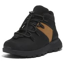 Schn&uuml;rboots Timberland "SPRINT TREKKERMID BUNGEE SNEAKER", M&auml;dchen, Gr. 40, schwarz (schwarz nubuck w wheat), Leder, Schuhe Schn&uuml;rboots, Winterstiefel, Schn&uuml;rstiefel, Winterschuhe