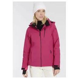Winterjacke Killtec "KSW 438 WMN SKI JCKT", Herren, Gr. 42, pink, Obermaterial: 100% Polyester, hoch geschlossener Ausschnitt, mit Windstopper,mit verstellbarem Klettverschluss, Jacken Winterjacke, wasserdicht, winddicht, atmungsaktiv, mit abnehmbarer Kapuze