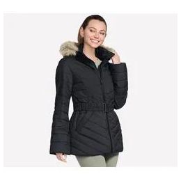 Winterjacke Skechers "ON-THE-GO BELTED PARKA", Damen, Gr. 3XL, schwarz, Obermaterial: 100% Polyester, Jacken Winterjacke