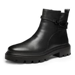 Stiefelette Ara "MANCHESTER", Damen, Gr. 3,5 (36), schwarz, Glattleder, unifarben, Schuhe Stiefelette, Biker Boots, Stiefel in Komfortweite H (= sehr weit)