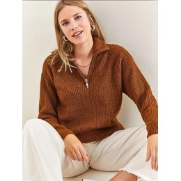 Bianco Lucci Pullover Damen Gr&ouml;&szlig;e S/L cognac