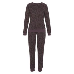 Vivance Dreams Pyjama Grau Gr. 36/38 f&uuml;r Damen. Rundhals und Allover-Druck. Basic. Nachhaltig.