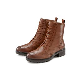 Lascana Schn&uuml;rboots braun Gr. 42 f&uuml;r Damen. Nachhaltig.