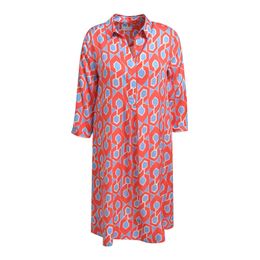 Milano Italy Knielanges Sommerkleid mit Print Damen Gr&ouml;&szlig;e 40 rot
