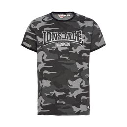 Lonsdale T-Shirt 'Cobbett' Herren Gr&ouml;&szlig;e XS grau / dunkelgrau / khaki / wei&szlig;