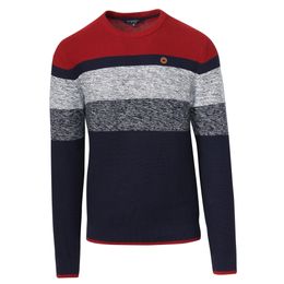 Koroshi Pullover Herren Gr&ouml;&szlig;e XL graumeliert / rot / schwarz / schwarzmeliert