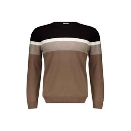 Deeluxe Pullover 'TOASTER' Herren Gr&ouml;&szlig;e M hellbraun / taupe / schwarz / wei&szlig;