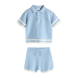 next Set: Polohshirt und Shorts Jungen Gr&ouml;&szlig;e 68 creme / hellblau