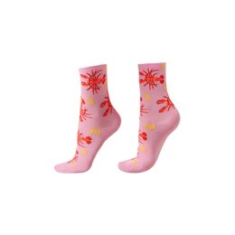 CALZEDONIA Socken Damen Gr&ouml;&szlig;e 36/41 gelb / pink / rot