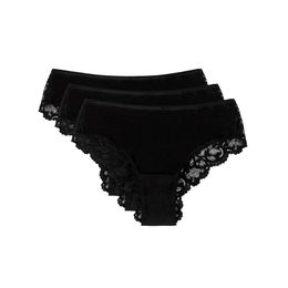 Vivisence Slip '4021 3-pack' Damen Gr&ouml;&szlig;e XXL schwarz