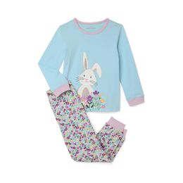 Tchibo - Kinder-Pyjama - M&auml;dchen - Gr. 134/140 - blau
