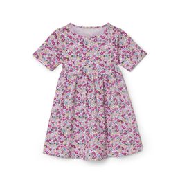 Tchibo - Kinder-Jersey-Rippkleid - M&auml;dchen - Gr. 110/116 - lila/gebl&uuml;mt