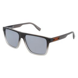 Superdry 996110 | Herren-Sonnenbrille | Fassung: Vollrand, Quadratisch, Kunststoff, Gun Kristall | Glasfarbe: Grau