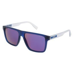 Superdry 996110 | Herren-Sonnenbrille | Fassung: Vollrand, Quadratisch, Kunststoff, Blau Kristall | Glasfarbe: Blau