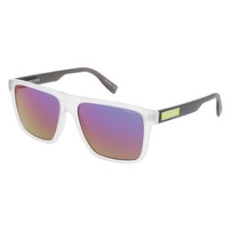 Superdry 996110 | Herren-Sonnenbrille | Fassung: Vollrand, Quadratisch, Kunststoff, Kristall Matt | Glasfarbe: Blau