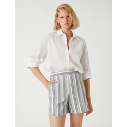 KOTON Shorts Damen Gr&ouml;&szlig;e 38 anthrazit / wei&szlig;