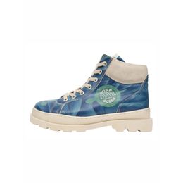 DOGO Schn&uuml;rstiefel 'DOGO Adriana - Born To Travel In The Ocean' Damen Gr&ouml;&szlig;e 40 blau Winterschuhe