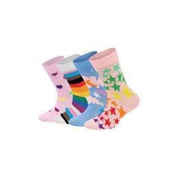 Happy Socks Socken 'Pink Sky' Jungen Gr&ouml;&szlig;e 33/35 blau / gelb / lila / pink / wei&szlig;