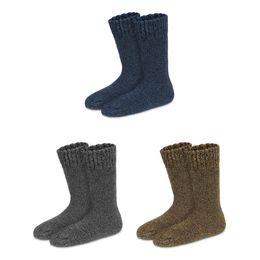 Polar Husky Socken Herren Gr&ouml;&szlig;e 47/50 dunkelblau / braun / anthrazit