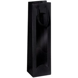 20 x Geschenkt&uuml;te mit Sichtfenster f&uuml;r 1 Flasche 100 x 80 x 360 mm (schwarz)