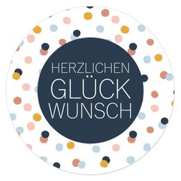 Etikett "Herzlichen Gl&uuml;ckwunsch" 65 mm
