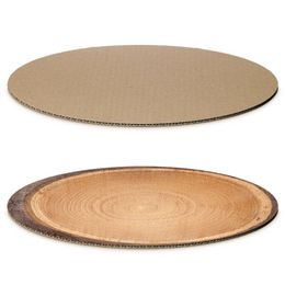 50 x Dekoplatte "Oval" in Baumscheibe/Natur 300 x 200 x 4 mm