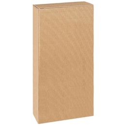 50 x Faltschachtel f&uuml;r 2 Flaschen 162 x 78 x 363 mm (natura)