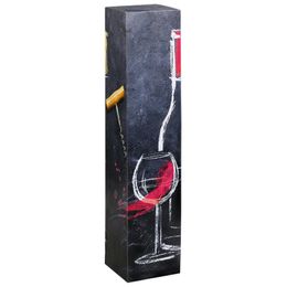 50 x Faltschachtel f&uuml;r 1 Flasche 77 x 77 x 363 mm "Vino red/white"