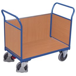 VARIOfit Dreiwandwagen 500 kg Traglast Typ XL + EasySTOP - Enzianblau