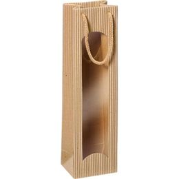 20 x Geschenkt&uuml;te mit Sichtfenster f&uuml;r 1 Flasche 100 x 80 x 360 mm (natur)