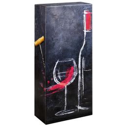 50 x Faltschachtel f&uuml;r 2 Flaschen 162 x 78 x 363 mm "Vino red/white"
