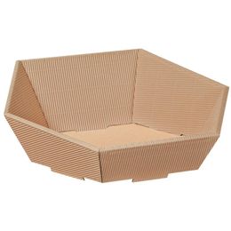 25 x Pr&auml;sentkorb 6-eckig "mini" 200 x 168 x 85 mm (natura)
