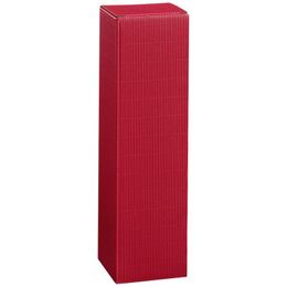50 x Faltschachtel f&uuml;r 1 Flasche 89 x 89 x 355 mm (Bordeaux)