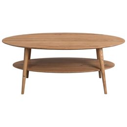 Livetastic Couchtisch Couchtisch, Wildeiche, Holz, Wildeiche, vollmassiv, oval, zylindrisch, 70x45x115 cm, einfacher Aufbau, Holzm&ouml;bel, Holztische, Couchtische Holz
