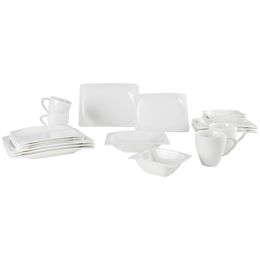 Ritzenhoff Breker Kombiservice Vita, Wei&szlig;, Keramik, 20-teilig, Uni, 350 ml,300 ml, Lfgb, Essen & Trinken, Geschirr, Geschirr-Sets, Kombiservice
