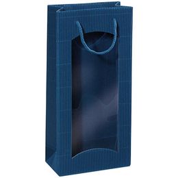 20 x Geschenkt&uuml;te mit Sichtfenster f&uuml;r 2 Flaschen 170 x 85 x 360 mm (Focus Saphir)