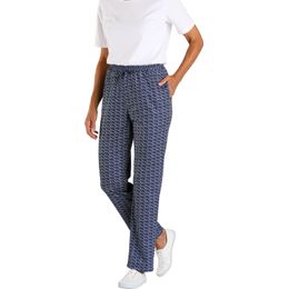 CR&Eacute;ATION L Damen Jerseyhose in Schlupfform marine-gewellt Gr&ouml;&szlig;e 46