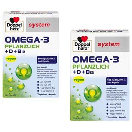 Queisser Doppelherz Omega-3 pflanzlich system Kapseln Set 240 St