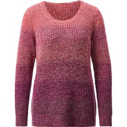 CR&Eacute;ATION L Damen Langarm-Pullover mit Farbverlauf fuchsia-gemustert Gr&ouml;&szlig;e 38