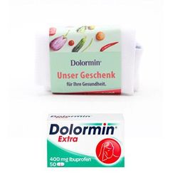 Dolormin Extra Ibuprofen bei Kopfschmerzen + Obst und Gem&uuml;sebeute 50 St