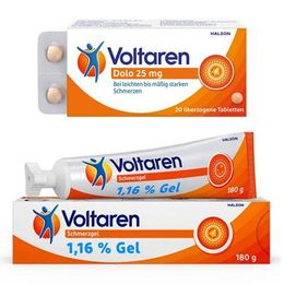 Voltaren Schmerzgel + Dolo 25 mg &uuml;berzogene Tabletten 1 St