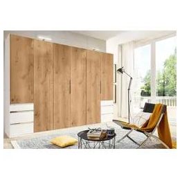 Kleiderschrank wimex "Level by fresh to go", wei&szlig; (wei&szlig;, plankeneichefarben), B:300cm H:236cm T:58cm, Schr&auml;nke, Kleiderschrank, mit Schubladen