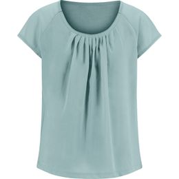 CR&Eacute;ATION L Damen Blusenshirt im Material-Mix mint Gr&ouml;&szlig;e 42