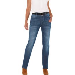 CR&Eacute;ATION L Damen Jeans mit Nieten an den Taschen blue-stone-washed Gr&ouml;&szlig;e 23