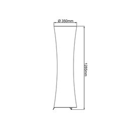 Brilliant Standleuchte Becca 125x34,5x0 cm in wei&szlig; | Gr.: onesize